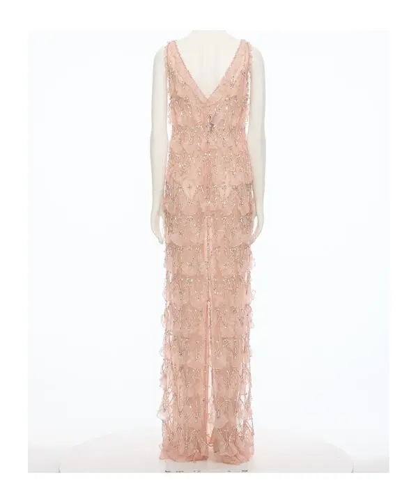 Valentino Garavani Sleeveless Embellished V-neck Gown
