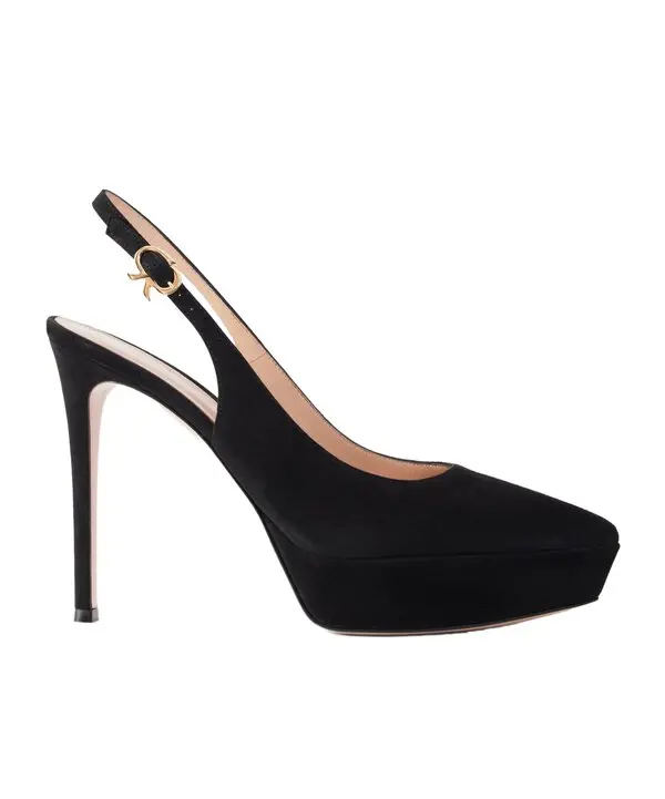 GIANVITO ROSSI Suede Slingback Pumps With Stiletto Heels