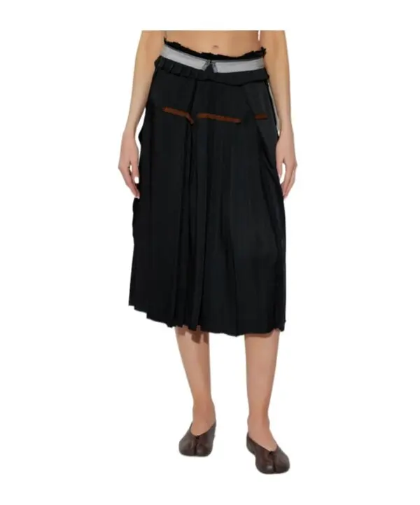 MAISON MARGIELA Pleated Midi Skirt