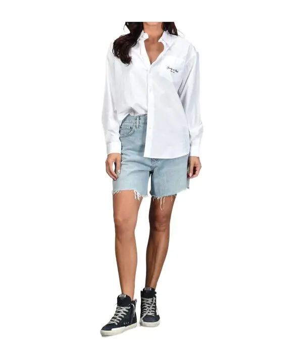 SPORTY  RICH Sporty & Rich Oversized Logo Shirt