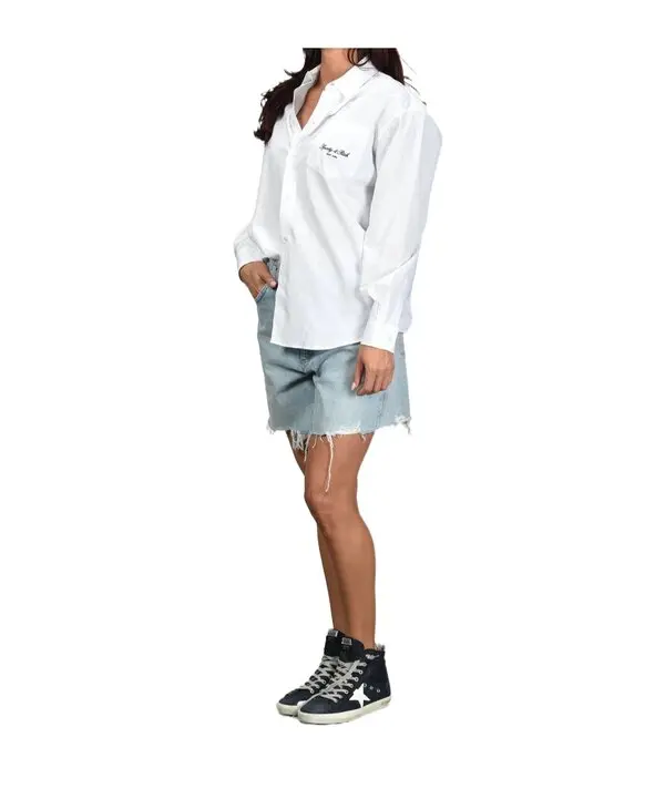 SPORTY  RICH Sporty & Rich Oversized Logo Shirt