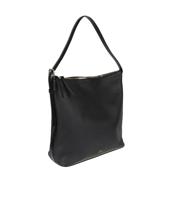 A.p.c. Logo Printed Zipped Shoulder Bag