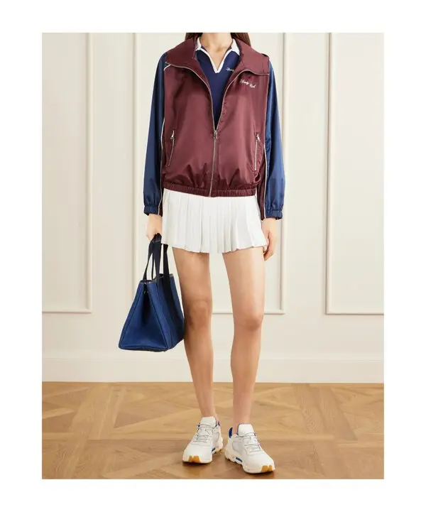 SPORTY  RICH Sporty & Rich Logo Embroidered Shell Jacket