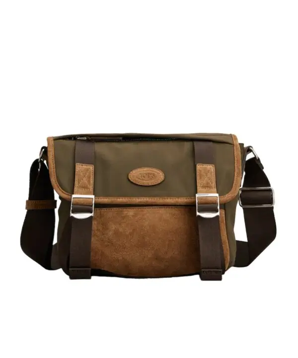 TOD'S Flap Mini Shoulder Bag - Green/brown