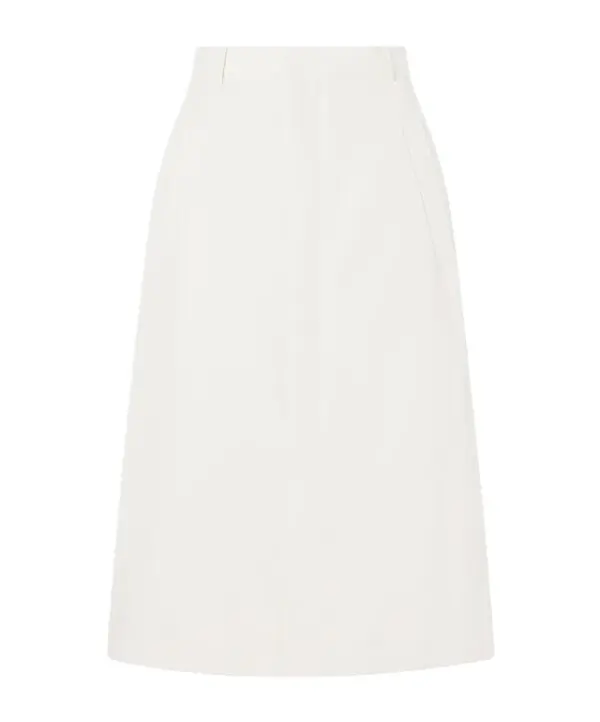 Auralee Solid-color Midi Skirt