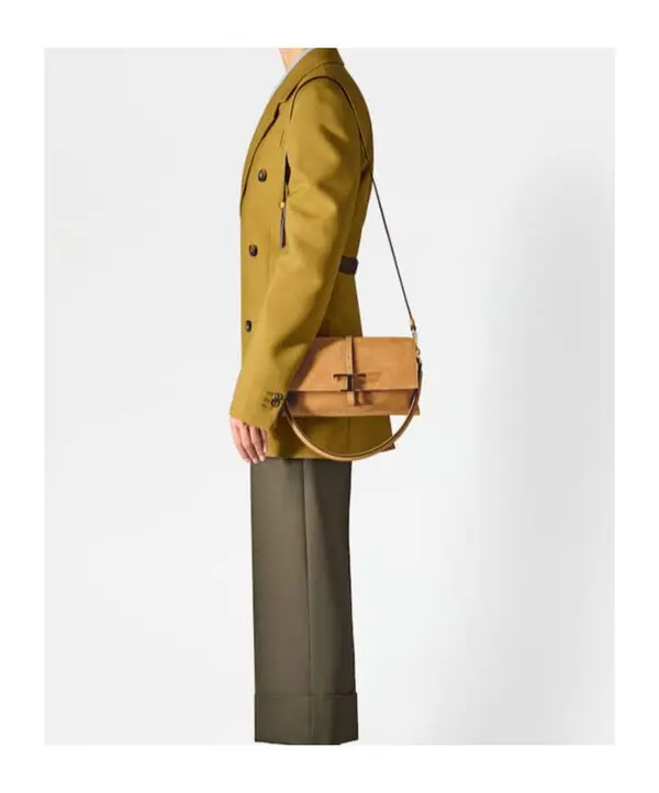 TOD'S T Timeless Flap Bag In Suede Mini