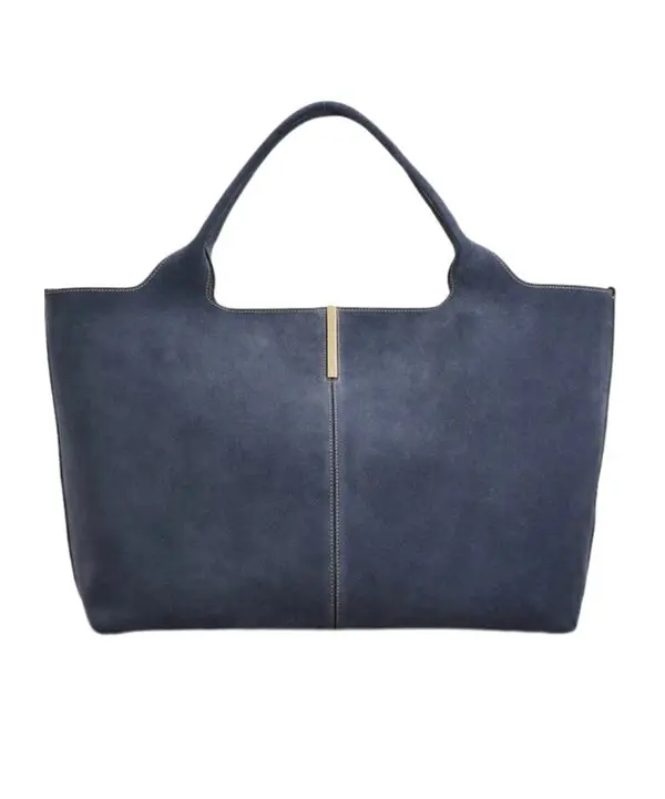 TOD'S Medium Suede Handbag - Blue