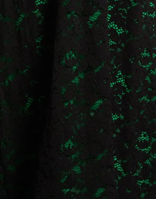Farm Rio Lace Tie Neck Long Sleeve Dress