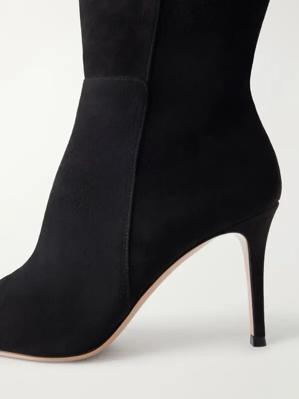 GIANVITO ROSSI Solid Suede Knee-high Boots