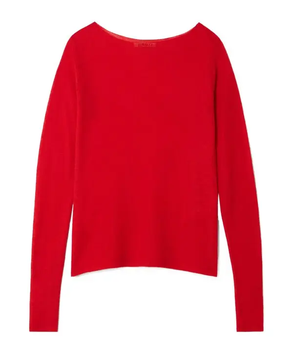 Auralee Long-sleeve Knit Top - Red