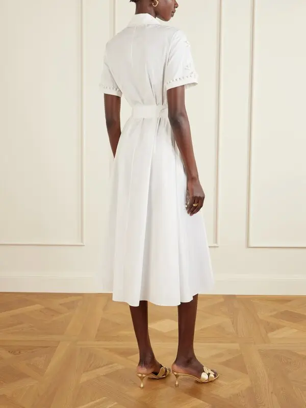 Carolina Herrera Embroidered Midi Dress