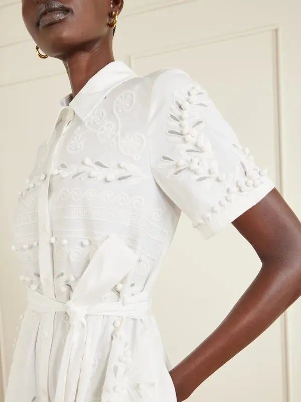 Carolina Herrera Embroidered Midi Dress