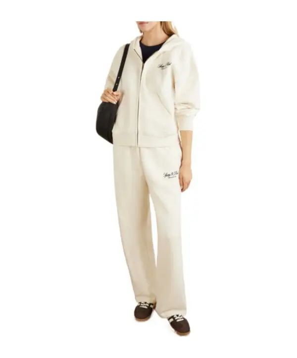 SPORTY  RICH Sporty & Rich Embroidered Cotton-fleece Hoodie