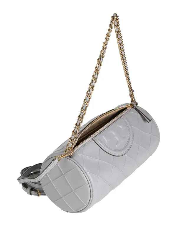 Tory Burch Quilted Leather Cylindrical Bag With Chain Detail