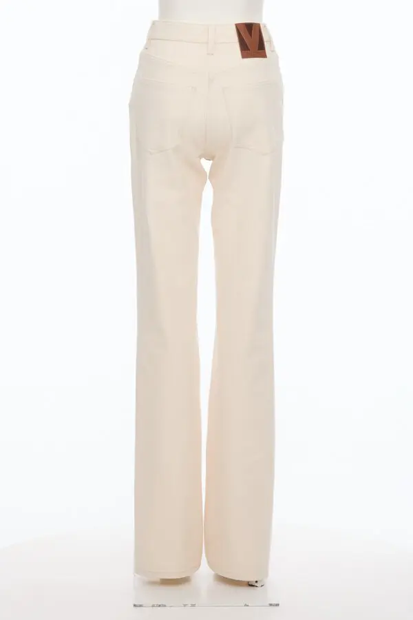 Valentino Garavani Floral-embroidered Jeans