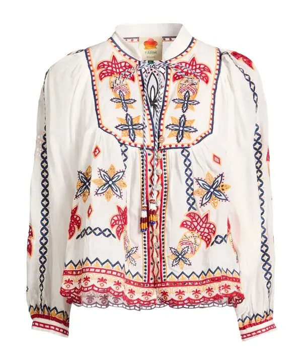 Farm Rio Long-sleeved Shirt - White