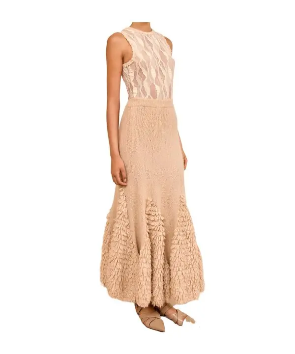 Ulla Johnson Midi Skirt - Nude