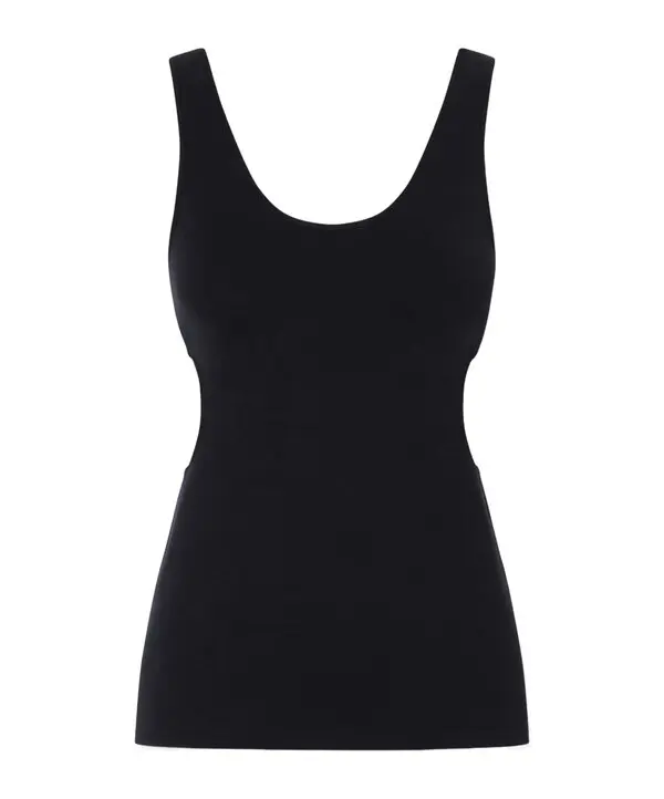 Auralee Cutout Ribbed-knit Jersey Tank - No