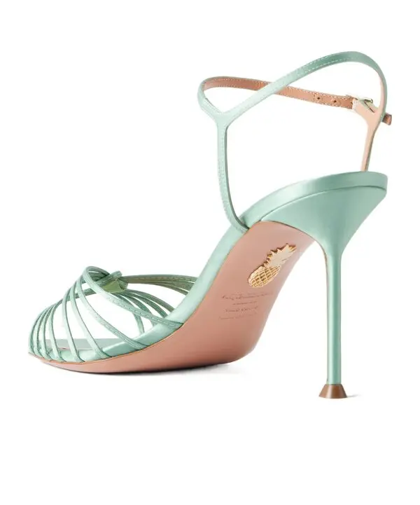 AQUAZZURA Knotted Satin Sandals