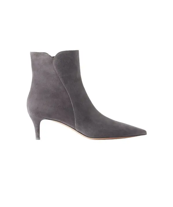 GIANVITO ROSSI Suede Ankle Boots - Black