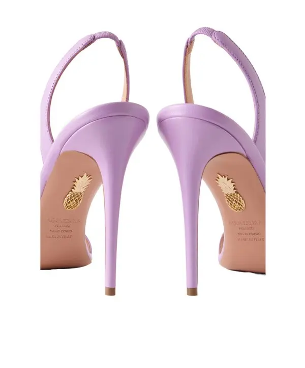 AQUAZZURA Leather Slingback Sandals