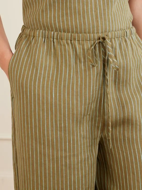 Staud Mateo Striped Wide-leg Pants