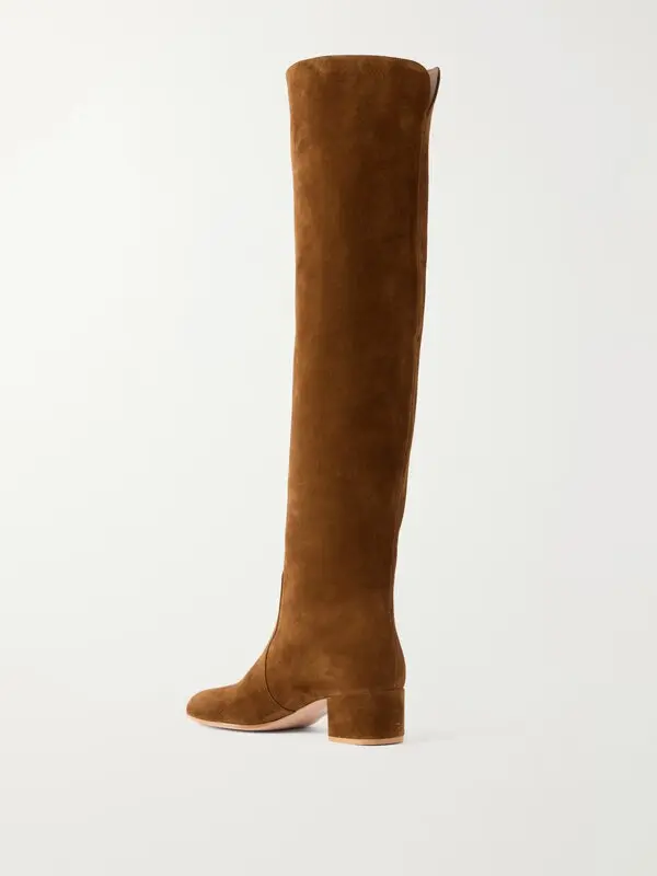 GIANVITO ROSSI 45 Over The Knee Suede Boots