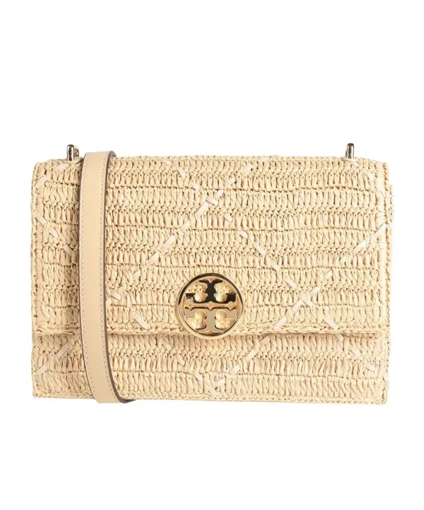Tory Burch Medium Woven Shoulder Bag - Nude