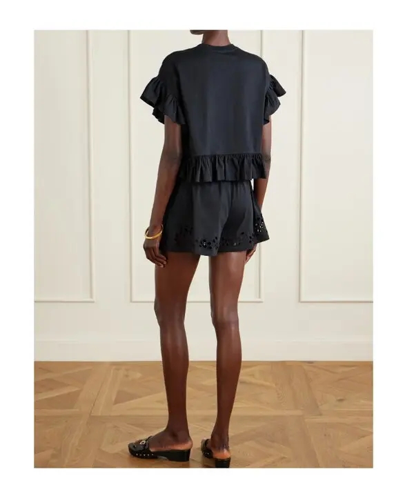 Ulla Johnson Ruffled Embroidered Top