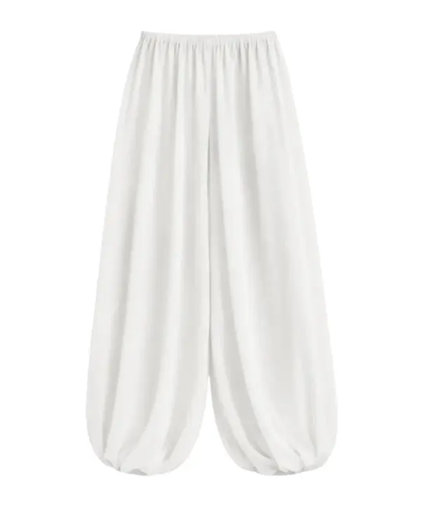 THE FRANKIE SHOP Mio Sheer Gathered-hem Trousers - White