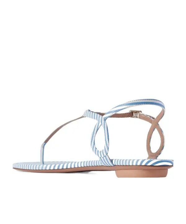 AQUAZZURA Almost Bare Striped Leather Sandals