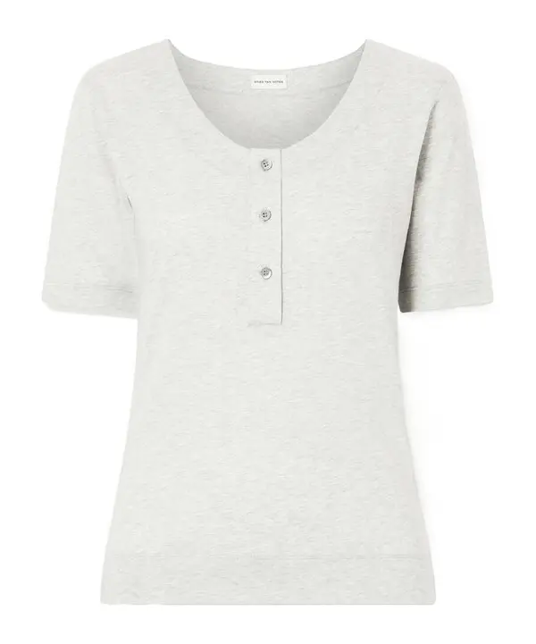 Dries Van Noten Cotton-jersey T-shirt - White