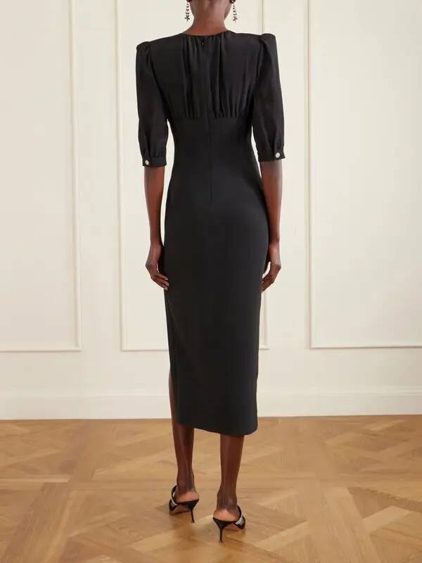 Alessandra Rich Bow-knot Pleated Dress