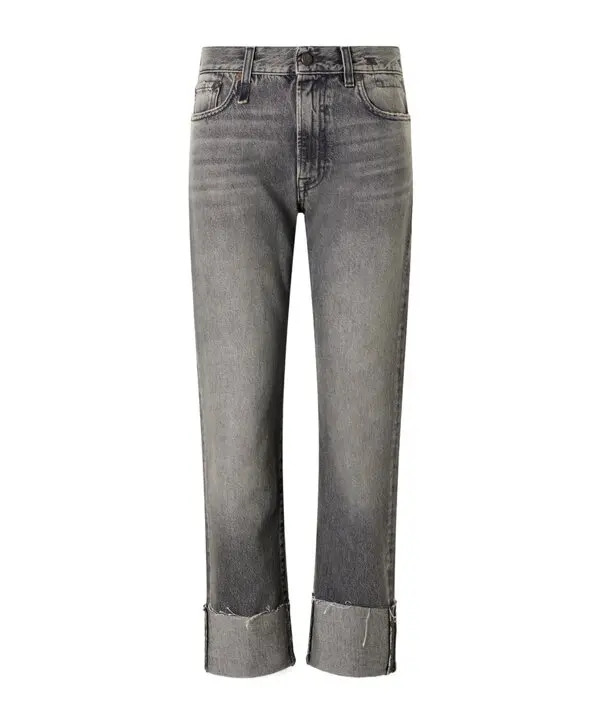 R13 Cropped Mid-rise Flared Jeans - Gray
