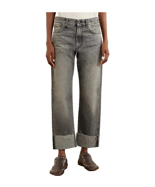 R13 Cropped Mid-rise Flared Jeans