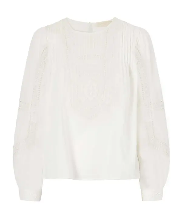 Ulla Johnson Anglaise Cotton Blouse - White