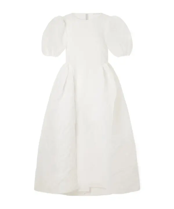 Cecilie Bahnsen Structured Short Sleeve Dress - White