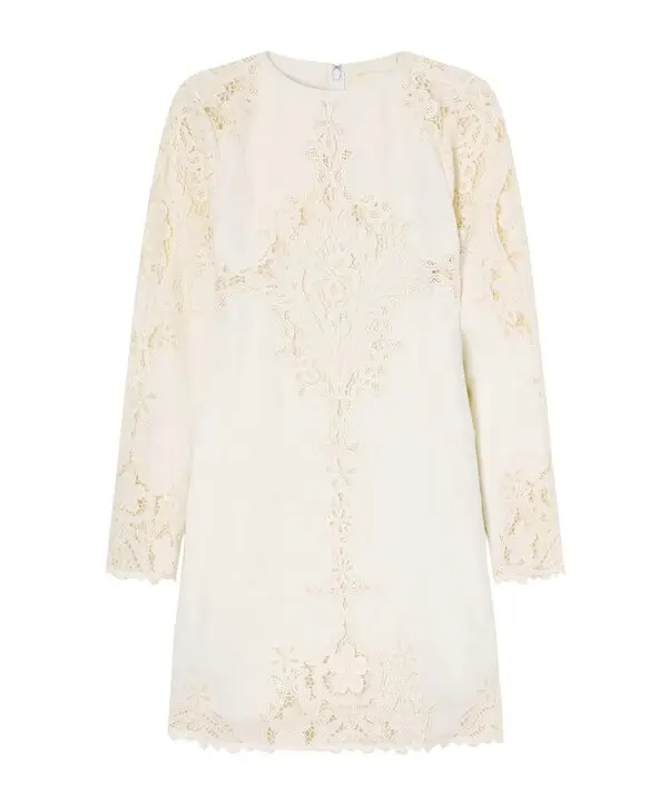 Ulla Johnson Broderie Anglaise-trimmed Linen Mini Dress - No