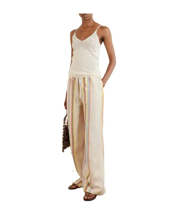 Staud Loose Striped Casual Pants