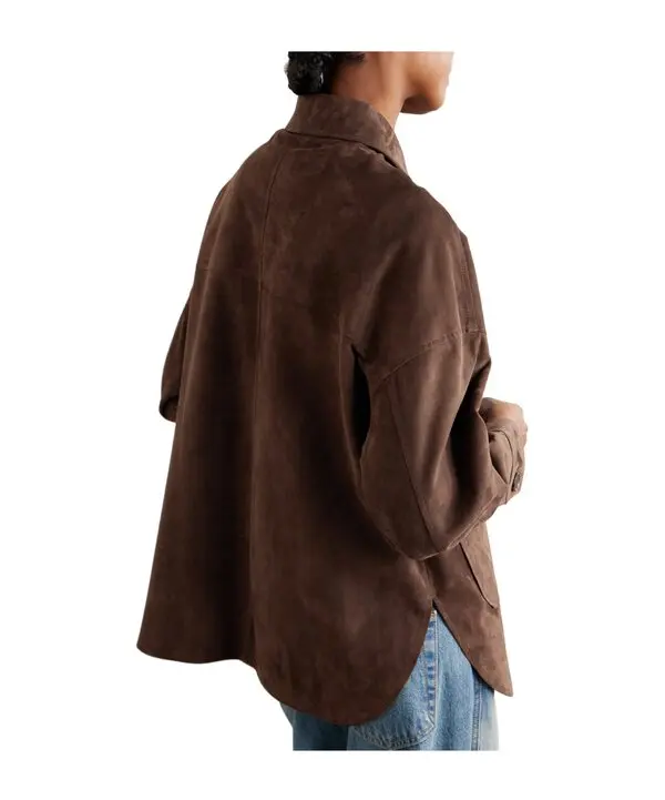 ARMA Oversized Paneled Suede Jacket