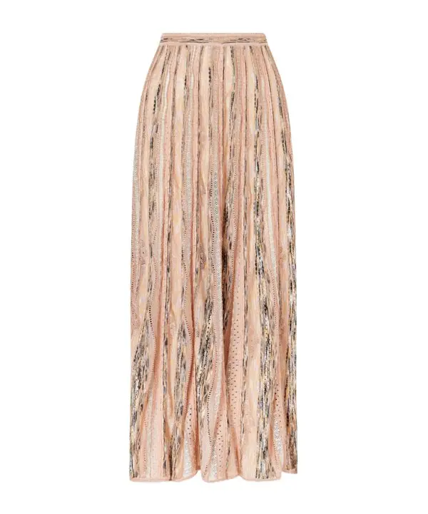 Ulla Johnson Clio Geometric Maxi Skirt - Nude