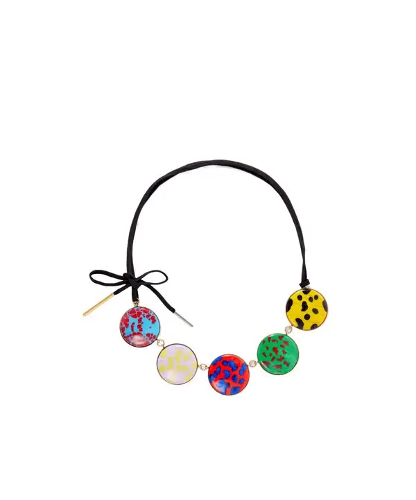 Dries Van Noten Handmade Painted Pendant Necklace - No