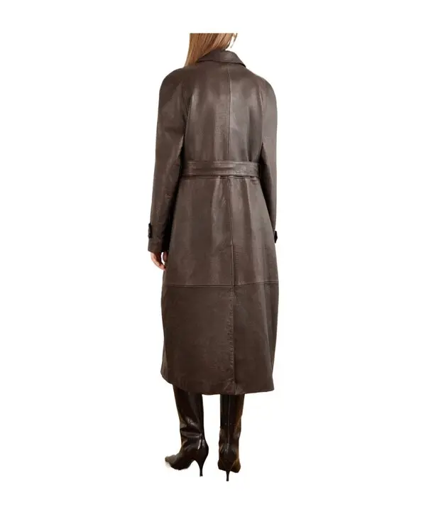 Magda Butrym Textured Leather Trench Coat