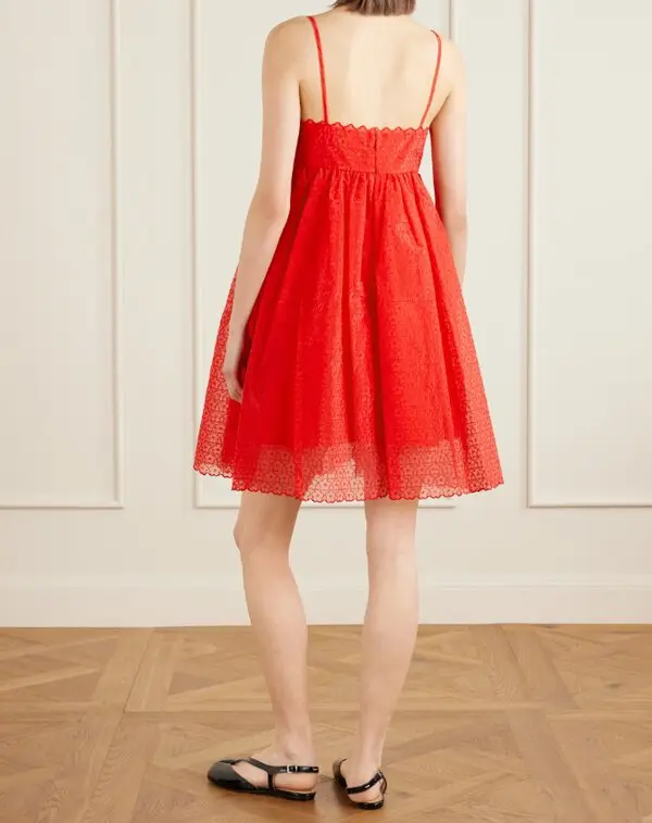 Cecilie Bahnsen Embroidered Slip Dress