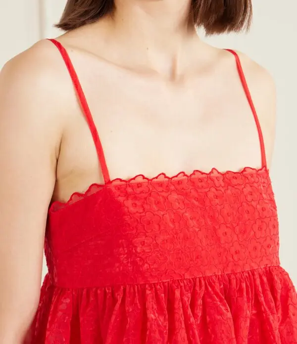 Cecilie Bahnsen Embroidered Slip Dress