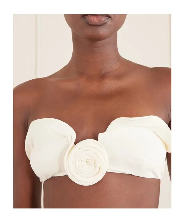 Magda Butrym Appliquéd Stretch-jersey Bikini Top