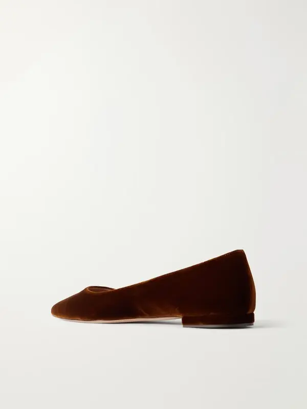 GIANVITO ROSSI Velvet Ballet Flats