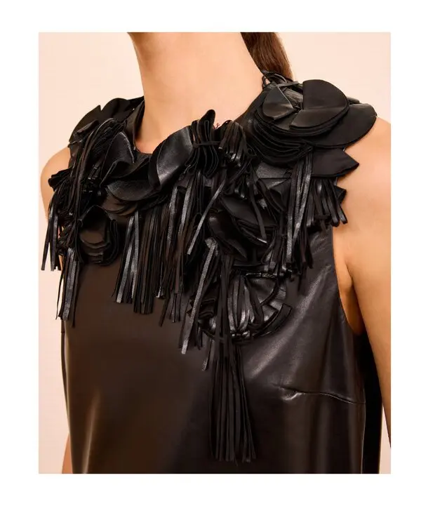 Ulla Johnson Marlowe Floral-appliquéd Leather Top