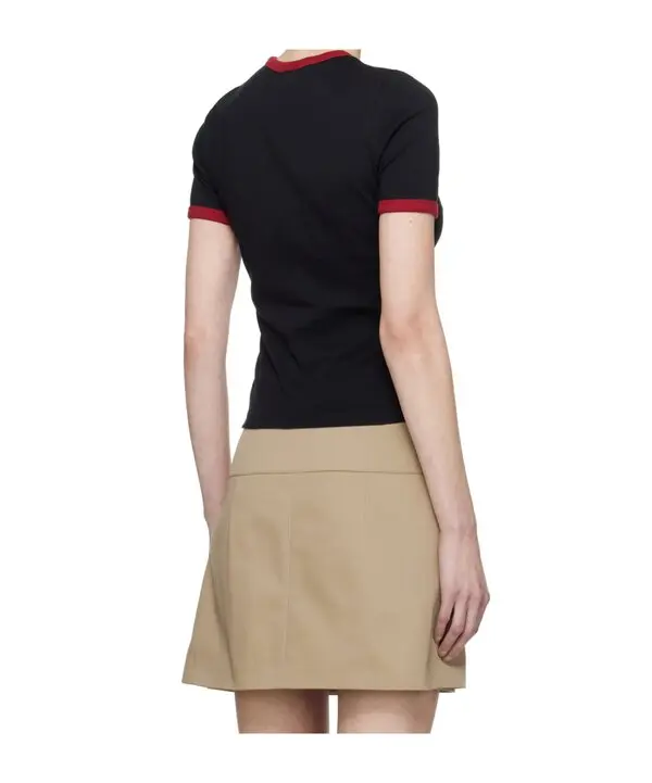 COURREGES Heritage Crewneck T-shirt With Logo Patch