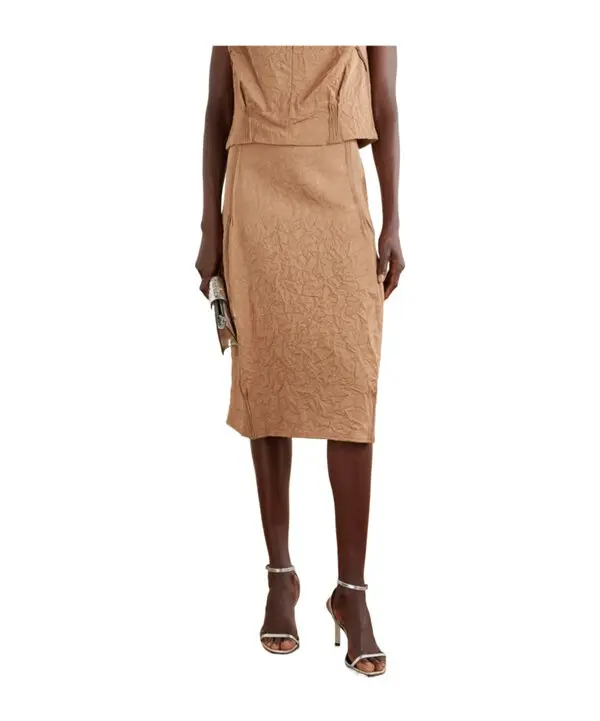 Tory Burch Crinkled-satin Skirt